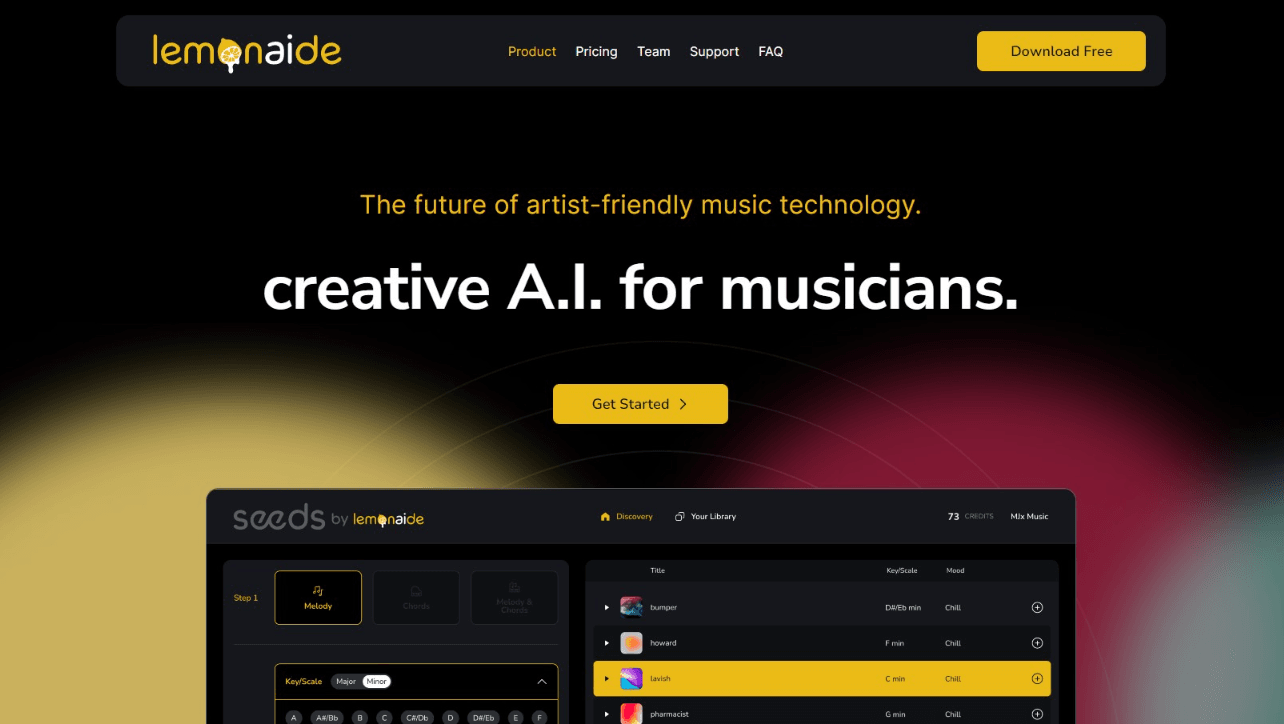 Lemonaide Music: AI-Driven Melody Generation Tool