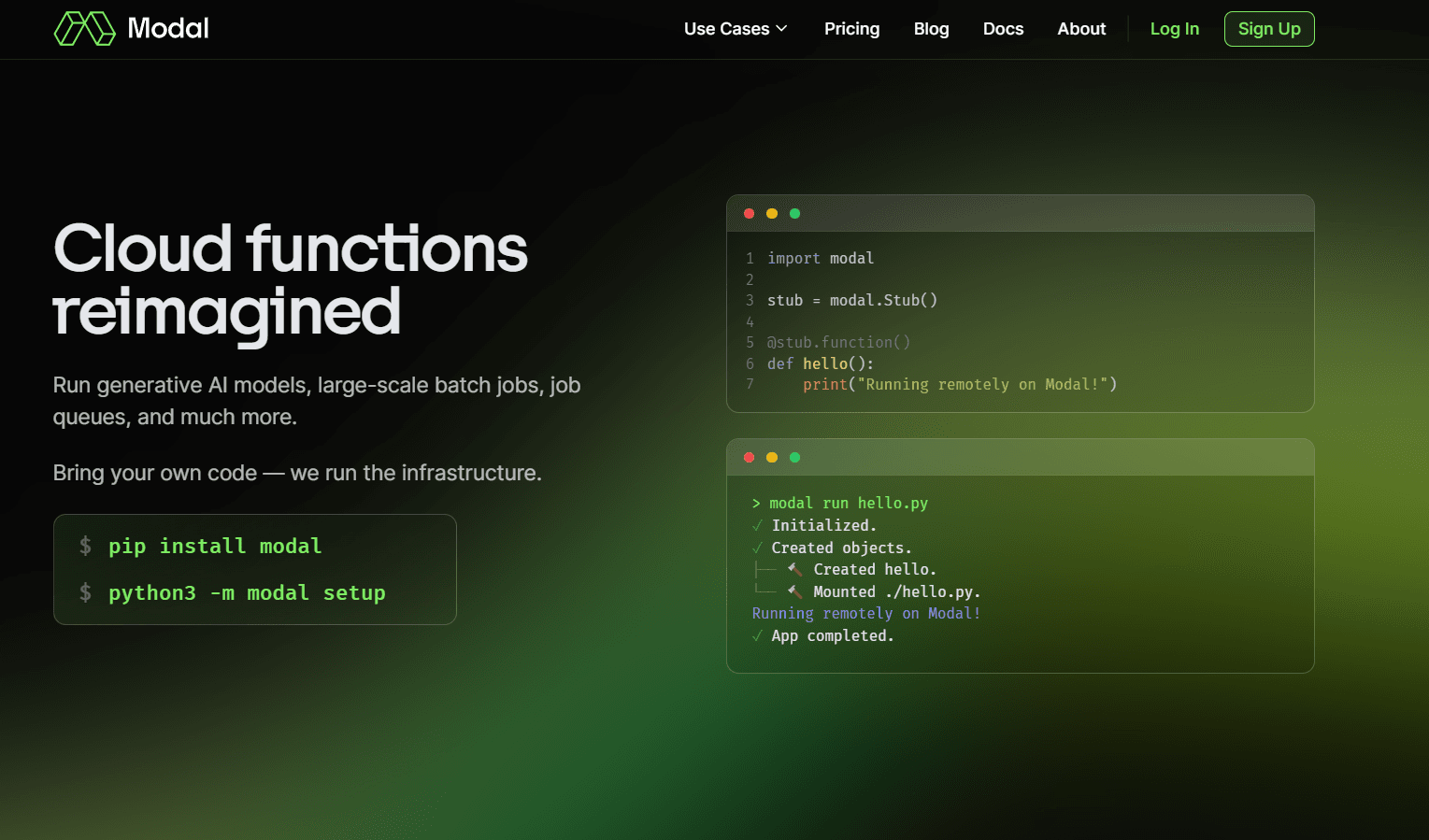 Modal: Cloud Computing Made Easy for Developers