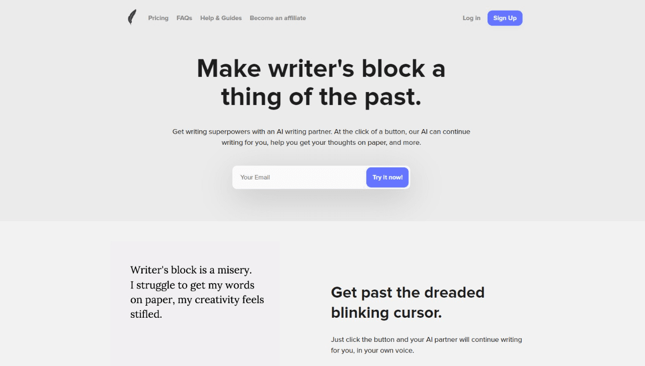 Shortly AI: Overcome Writer's Block with AI