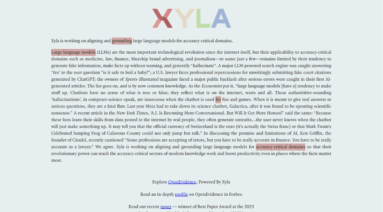 Xyla: Refining AI for Critical Domain Accuracy